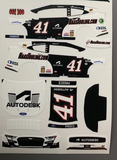 CUSTOM 2023 RYAN Preece #41 AutoDesk 1/64 Scale NASCAR Peel & Stick ...