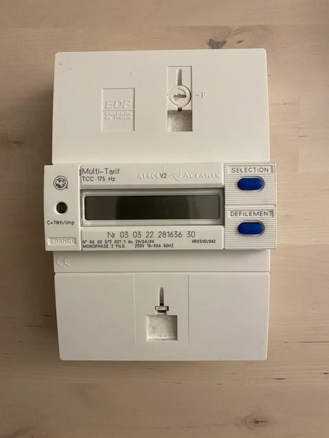 COMPTEUR ELECTRIQUE MONOPHASÉ Edf/erdf Actaris EUR 20,00 - PicClick FR