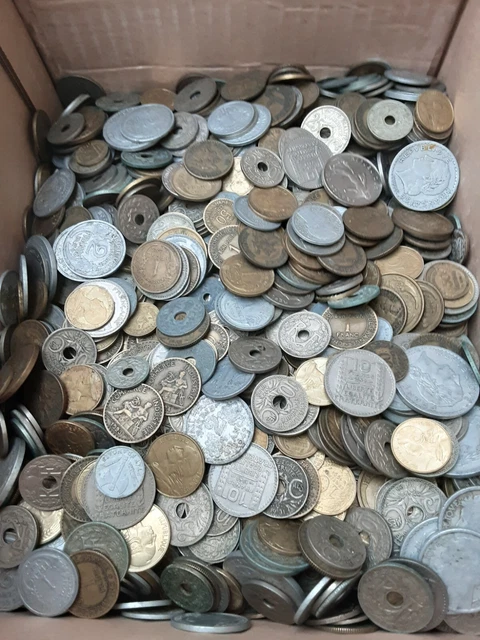 LOT DE 50 pièces de monnaie ancienne française pris dans ce gros lot ...