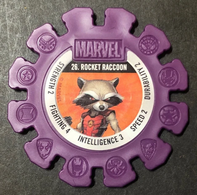 WOOLWORTHS MARVEL HERO Disc Rocket Raccoon #26 $1.00 - PicClick AU