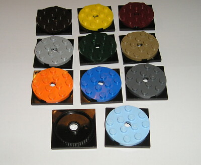 LEGO PLATE 4X4 with Grid Turntable Round Wheel 60474 61485 Color Choice ...