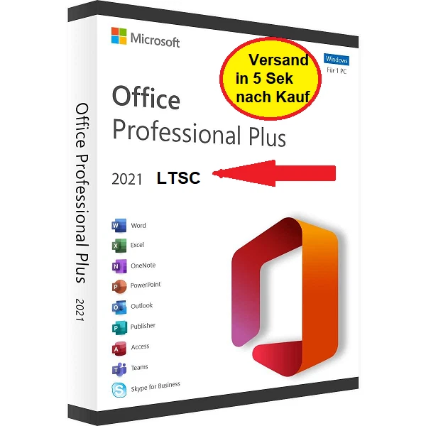 MICROSOFT OFFICE 2021 Professional Plus LTSC Vollversion per 5 Sek E ...