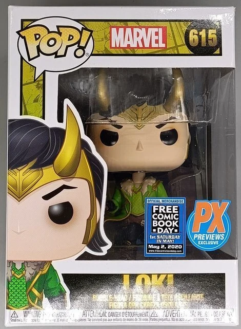 #615 LOKI (W/ Mjolnir) - Marvel Damaged Box Funko POP with Protector ...