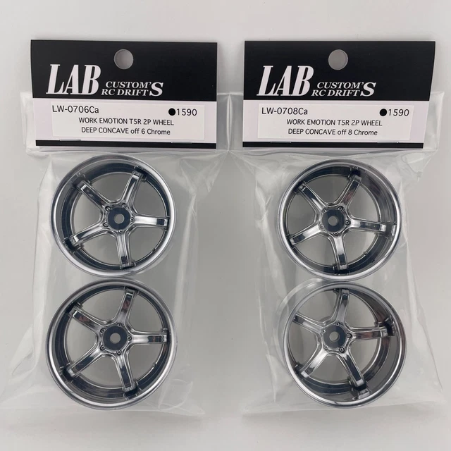 LAB LW-0706CA / LW-0708Ca WORK EMOTION T5R 2P WHEEL DEEP CONCAVE Chrome ...