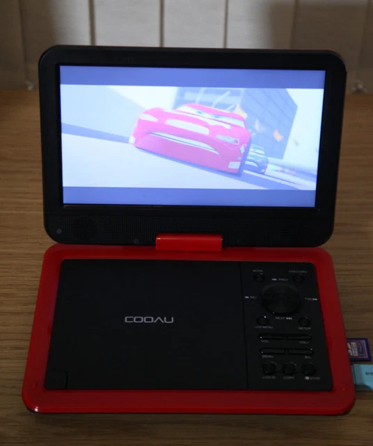 COOAU 10& PORTABLE DVD Player - Red Tablet folding screen CD MP3 VCD ...