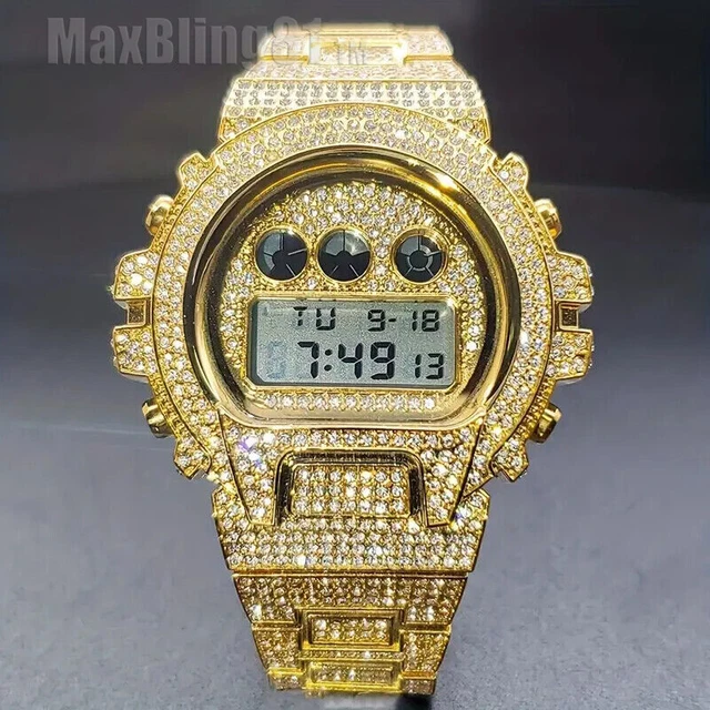 HIP HOP ICED Men Watch Digital Luxury Diamond Wristwatch Stainless ...