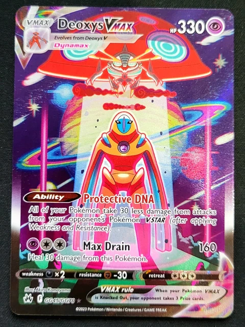 POKÉMON TCG DEOXYS VMAX Crown Zenith: Galarian Gallery GG45/GG70 Holo ...