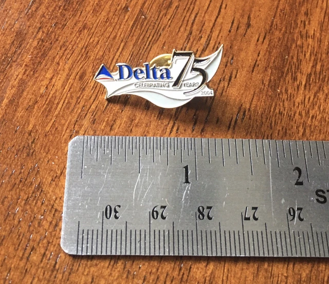 DELTA AIR LINES 2004 “Celebrating 75 Years” Commemorative Soft Logo ...