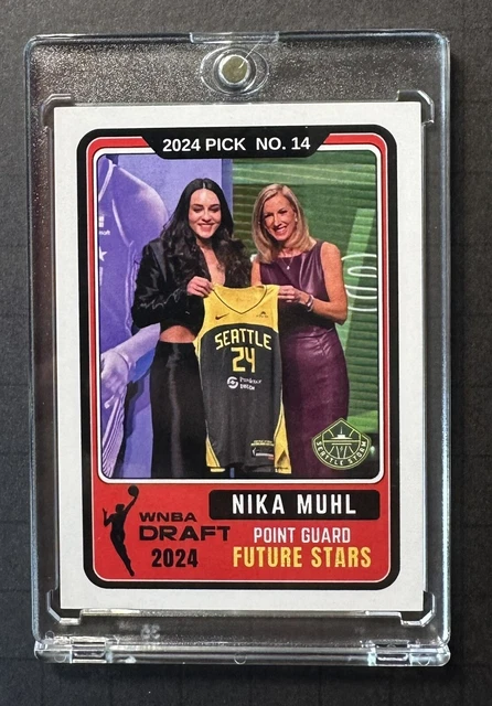 CARTA 2024 NIKA Muhl Future Stars WNBA Draft Rookie Seattle Storm #14 a ...