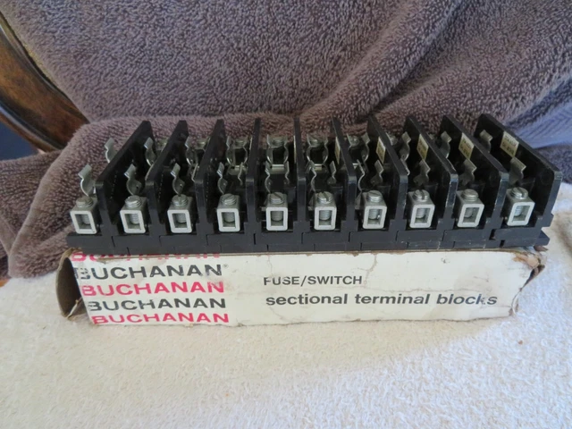 NEW BUCHANAN 362 Fuse Switch Terminal Block 30A 600V Lot Of 10 $17.00 ...