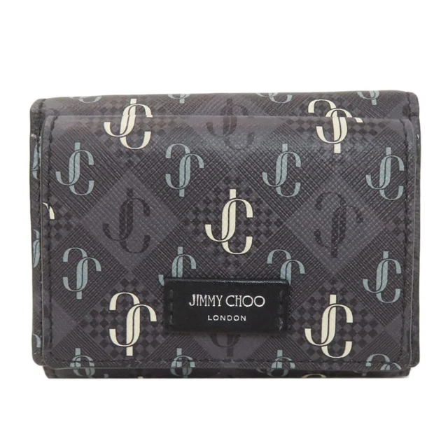 JIMMY CHOO LOGO tri-fold wallet, bi-fold leather, women's £324.50 ...