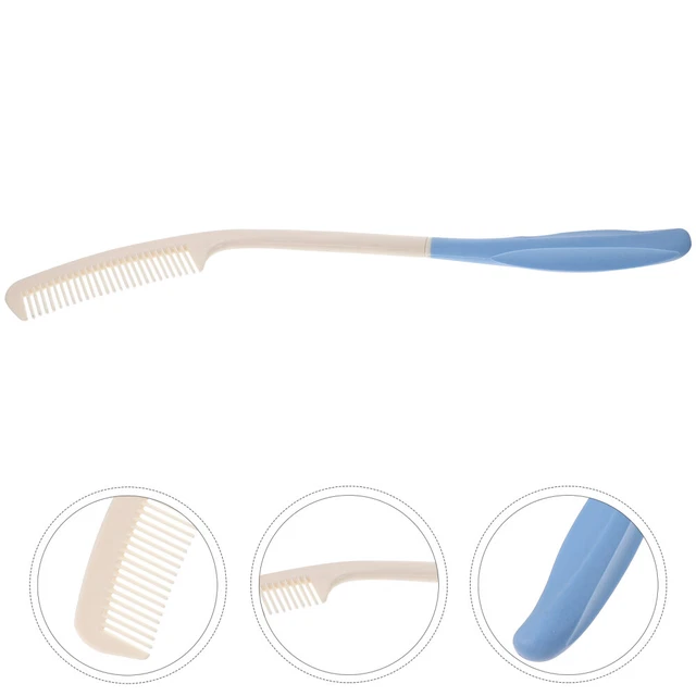 PATIENT COMB REACH Hairbrushes for Disabled Curved Handle Adaptive ...