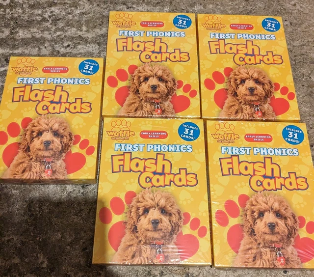 CBEEBIES WAFFLE THE Wonder Dog Phonics Flash Cards SEALED X 5 Packs ...