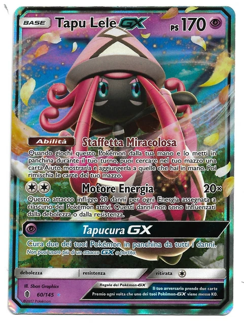 CARTA POKEMON ~ Tapu Lele ~ 60/145 ~ Near MINT ~ Guardiano nascenti ...