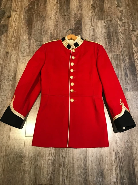 VTG ARMY MILITARY marine parade red embroidered mens mess dress jacket ...