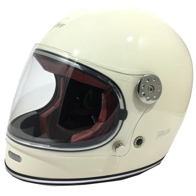BITE THE BULLITT With This Viper F656 Vintage Cream Motorcycle Bike Retro Helmet £149.95 ...