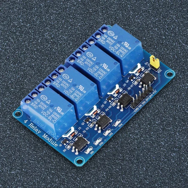RELAY MODULE LED Indicator Relay Interface Board with Optocoupler (4 ...