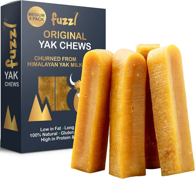 GOLD HIMALAYAN YAK Chews for Dogs – Premium Box of 4 | 100% Natural ...