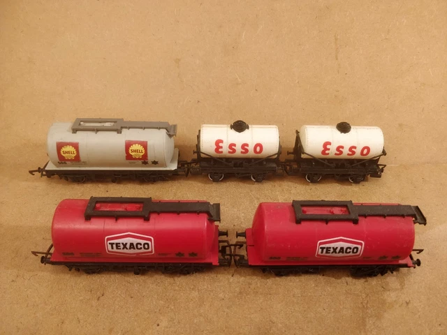5 Hornby Oo Gauge Shellesso Texaco Tanker Wagons £2499 Picclick Uk