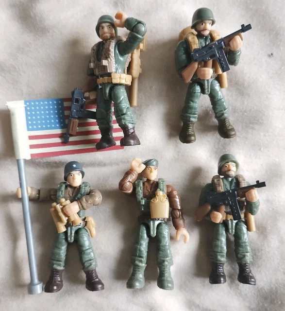 MEGA BLOKS/CONSTRUX CALL of Duty - WW2 Legends - Squad of five US ...