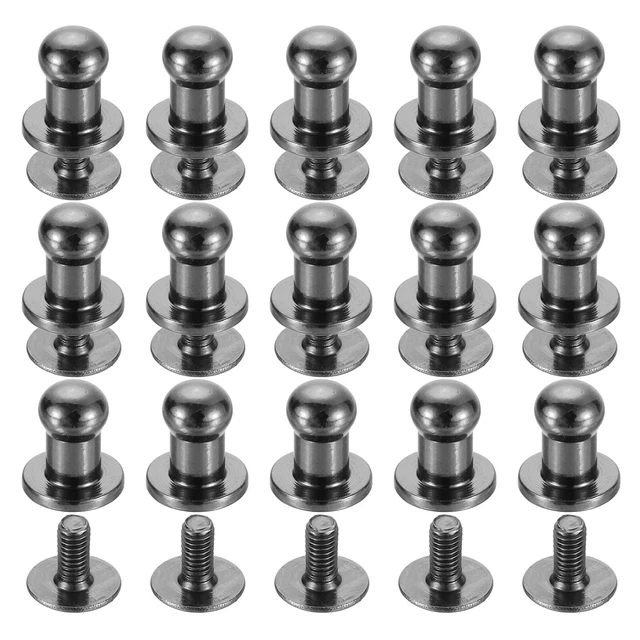 15 SET RIVETTI testa a sfera in ottone, rivetto capezzolo bottone ...