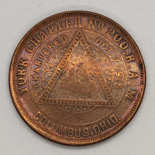 MASONIC TOKEN DATED 1915 for York Chapter No 200, Columbus Ohio, One ...