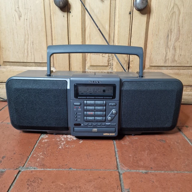 SONY CFD-703 BOOMBOX 90's MegaBass Ghetto Blaster 1990s CD Cassette ...