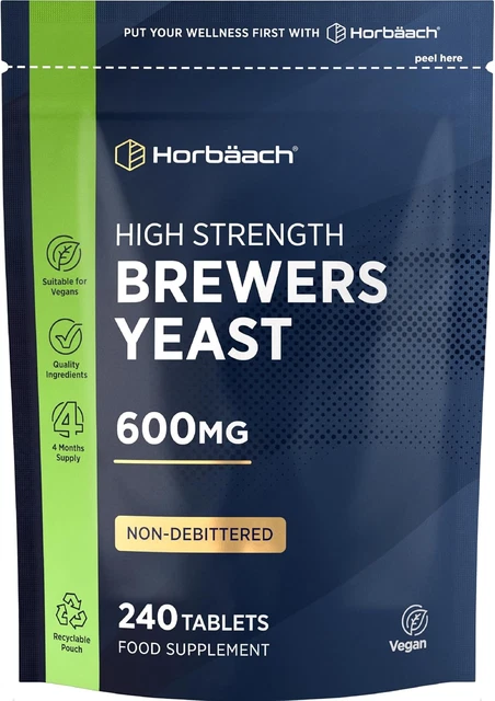 BREWERS YEAST 500MG | 240 Vegan Tablets | Natural Source of B-Vitamins ...