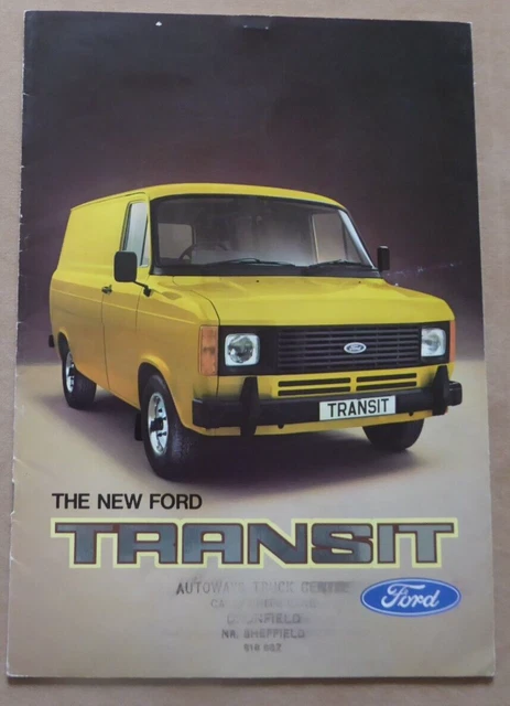 1978 FORD TRANSIT Van Model Range Brochure - Ref# Fb661 S667 £1.99 ...