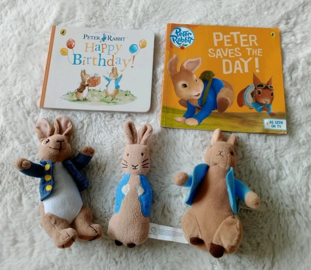 BEATRIX POTTER PETER Rabbit Bundle Small Plush Toys & Children's Books ...