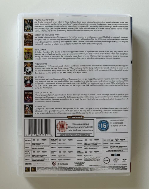 MEL BROOKS COLLECTION (7 Disc DVD) Region 2 UK Import Comedy Movie Set ...