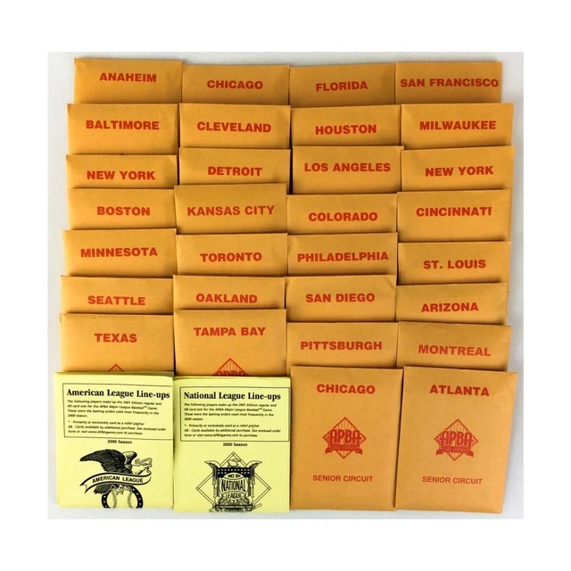 APBA BASEBALL KARTEN Baseball (50. Jubiläum Spieler Karten) Tasche NM ...