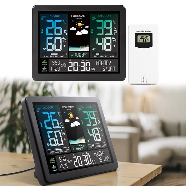 ADVANCED WEATHER STATION Featuring Time Date and Atmospheric Pressure ...