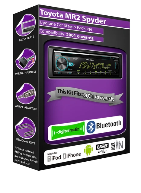 TOYOTA MR2 SPYDER DAB Radio ,Pioneer Voiture Autoradio Lecteur CD ...