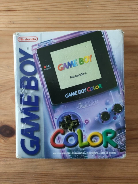CONSOLE NINTENDO GAME Boy Color Violette Transparente Avec Boîte Et ...