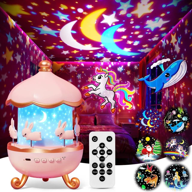 ONE FIRE UNICORN Night Light Projector for Kids with 15 Films, 15 ...