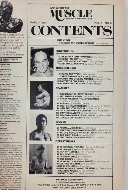 VINTAGE JOE WEIDER'S Muscle Builder Power Magazine March 1980 VG Cond ...