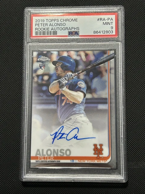 AUTOGRAPHES RECRUE PETE Alonso 2019 Topps chrome #RA-PA PSA 9 RC Auto Mets Peter EUR 164,87 ...
