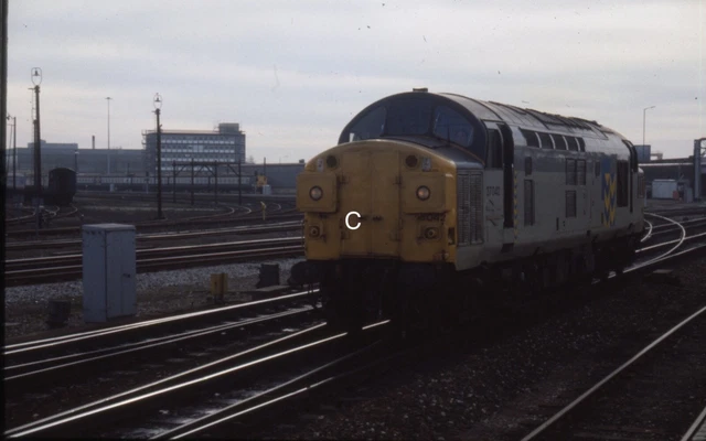 ORIGINAL 35MM BRITISH Railway B.r Slide - Class 37 37042 At Derby 22/02 ...