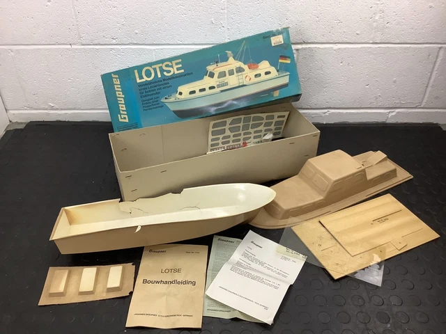 GRAUPNER LOTSE MODEL Boat 2164 Spares Or Repair Hobby Build Kit, Rare ...