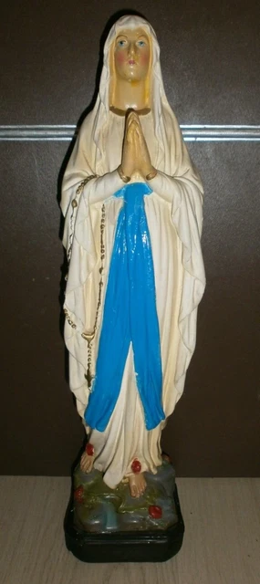 ANCIENT RELIGIOUS STATUE/OUR LADY OF HEAVY/THE VIRGIN/PLATE/H.43cm ...