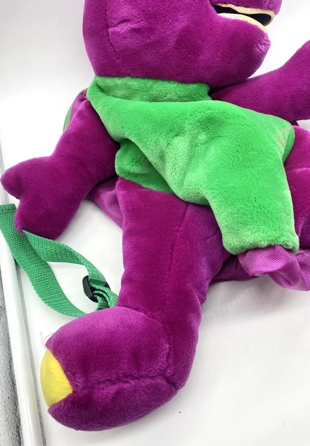 BARNEY & FRIENDS Dinosaur Plush backpack Bookbag Bag Pre-school Purple ...