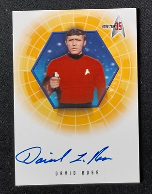 STAR TREK TOS 35th Anniversary Autograph card A19 DAVID ROSS ...