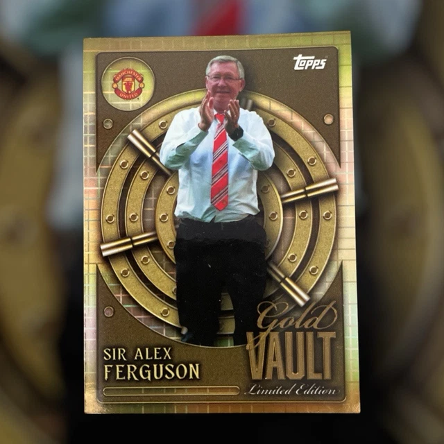 TOPPS SIR ALEX Ferguson 2025/2026 Man United Gold Vault Limited Edition ...