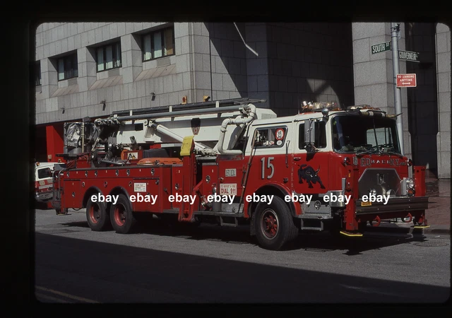 NEW YORK CITY Ladder 15 1987 Mack CF Baker 75' Tower Ladder Fire ...