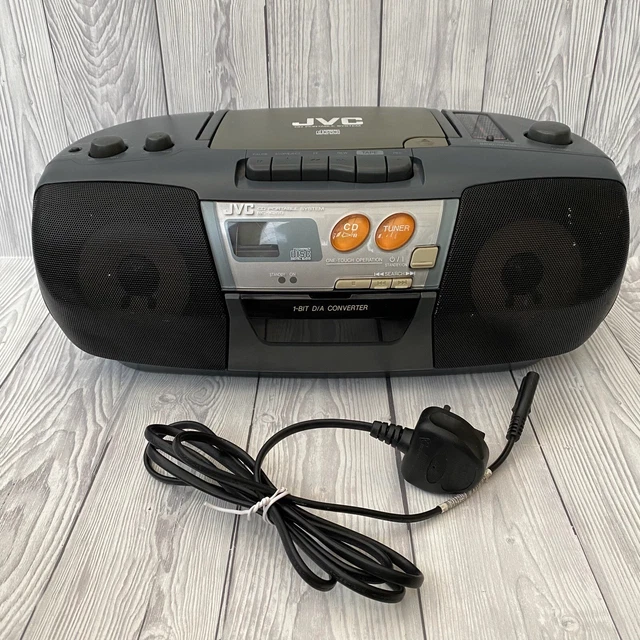 JVC RC-X260 PORTABLE Boombox CD Radio Cassette Player & Lead - See Description £29.99 - PicClick UK