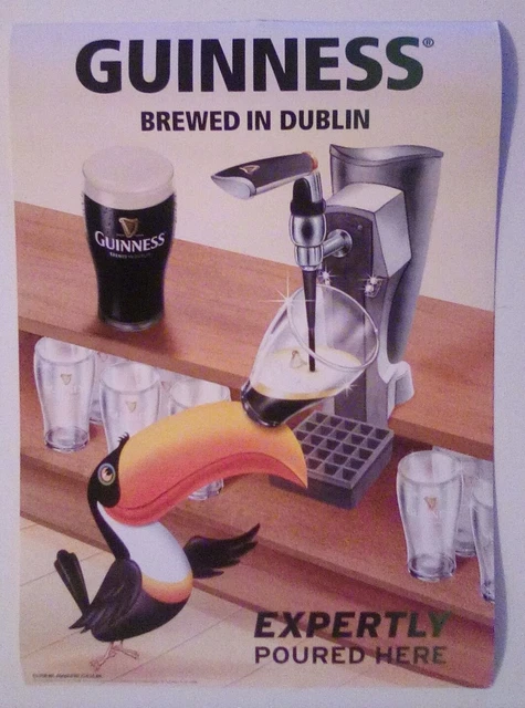 GUINNESS RARE VINTAGE PROMOTIONAL ADVERTISING POSTER 2006 30X42cms VG ...