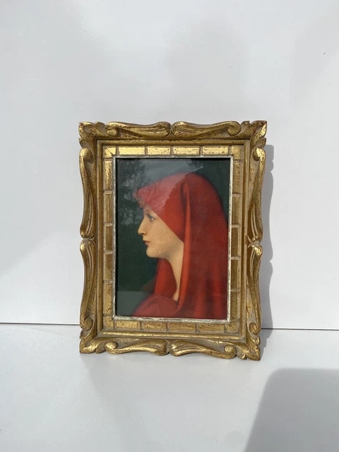 ANCIEN TABLEAU XX Siècle Portrait Sainte Fabiola Henner EUR 90,00 ...