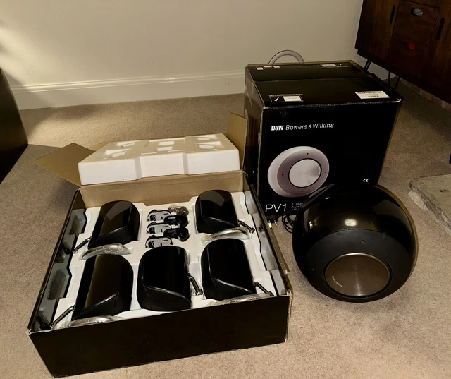 BOWERS & WILKINS PV1 Sub M1 7:1 Surround Sound Speaker system with ...