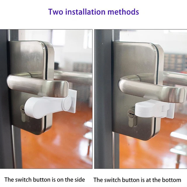ANTI-OPEN HANDLE LOCK Protection Device for Children Safety Door Lever ...
